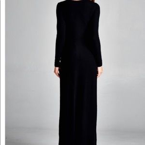 GoJane | Dresses | Black Long Side Slit Maxi Dress | Poshmark